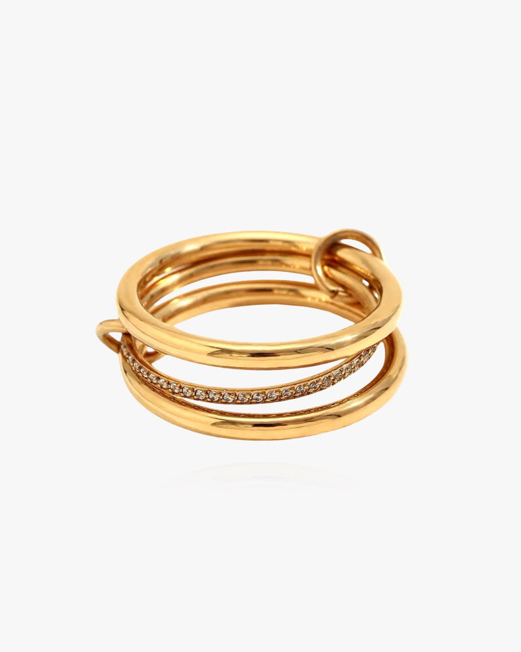 CONNECTION Triple Crystal Ring