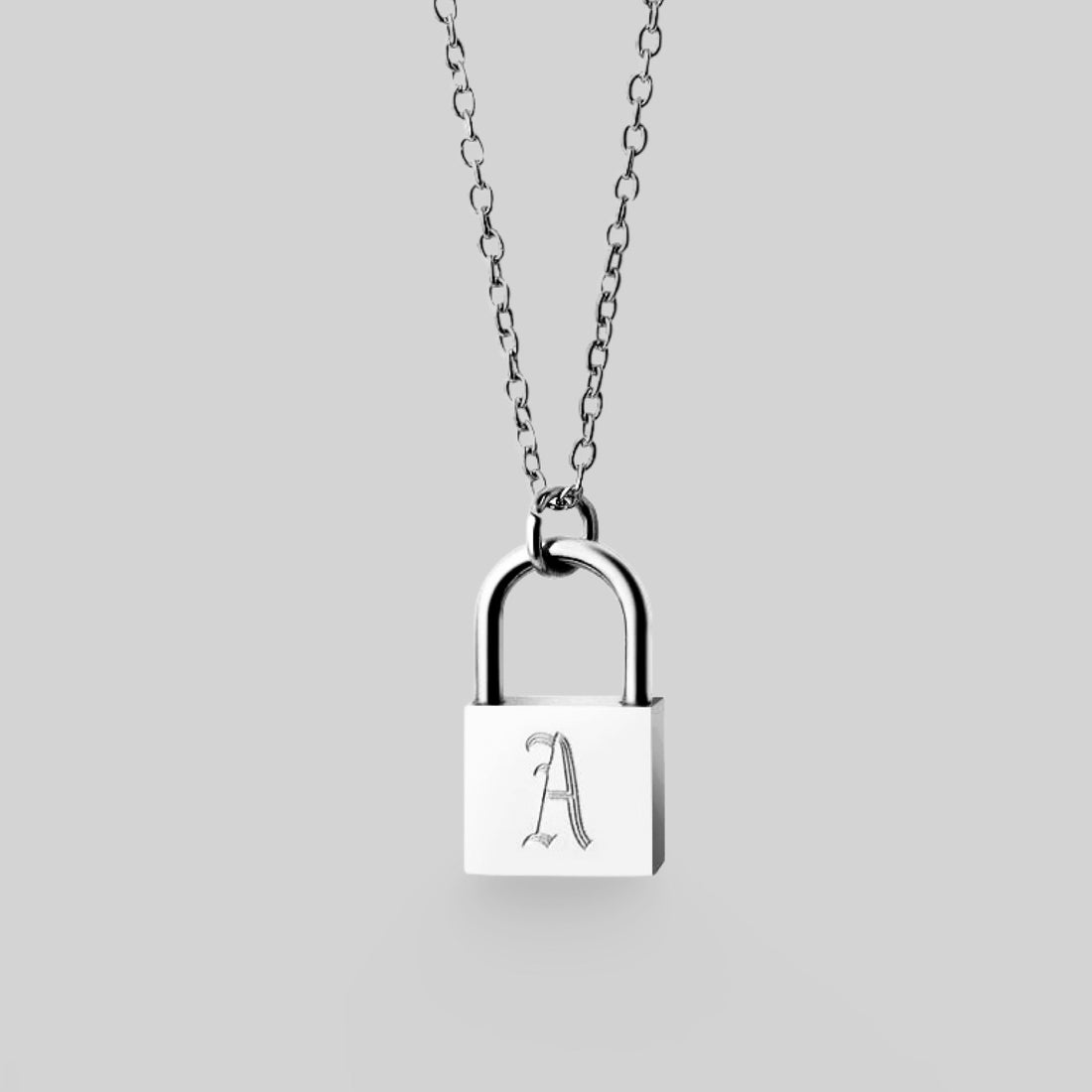 Lock Initial Necklace – Regina Jewelry Shop