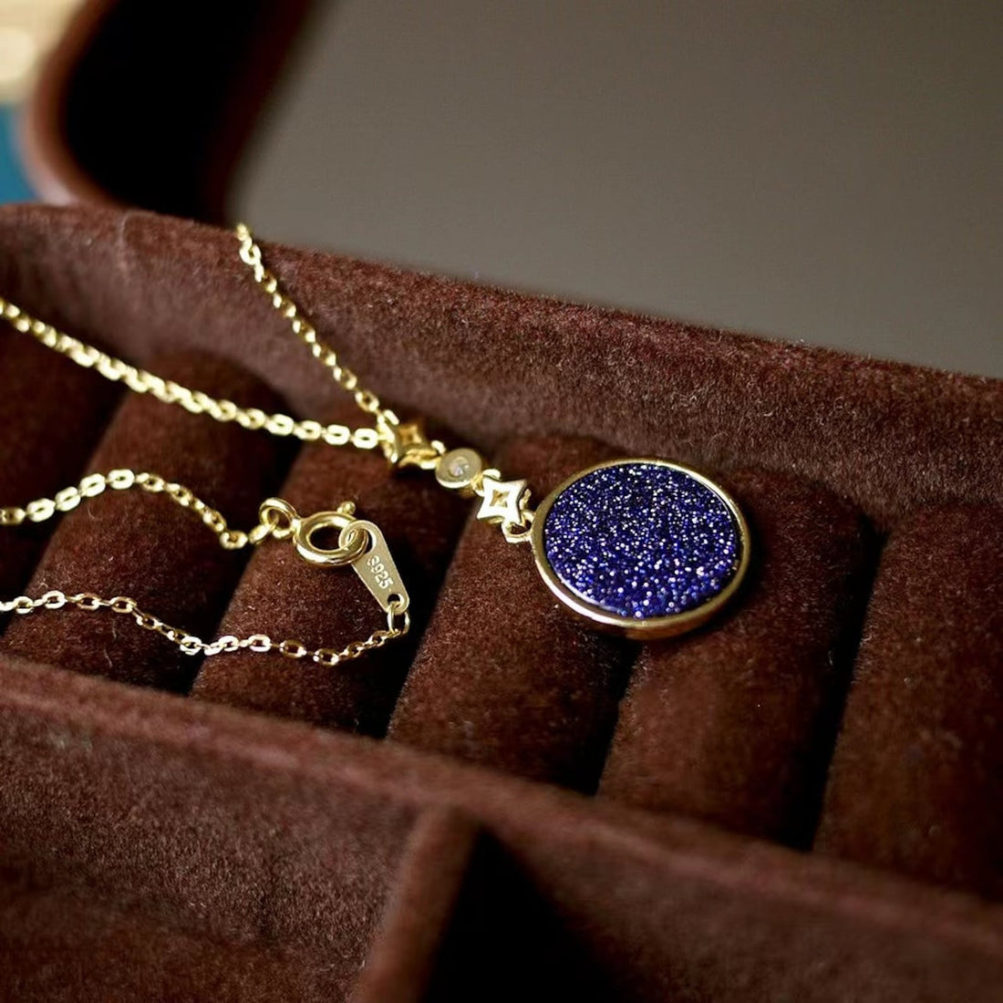 Moon Phase Sandstone Necklace